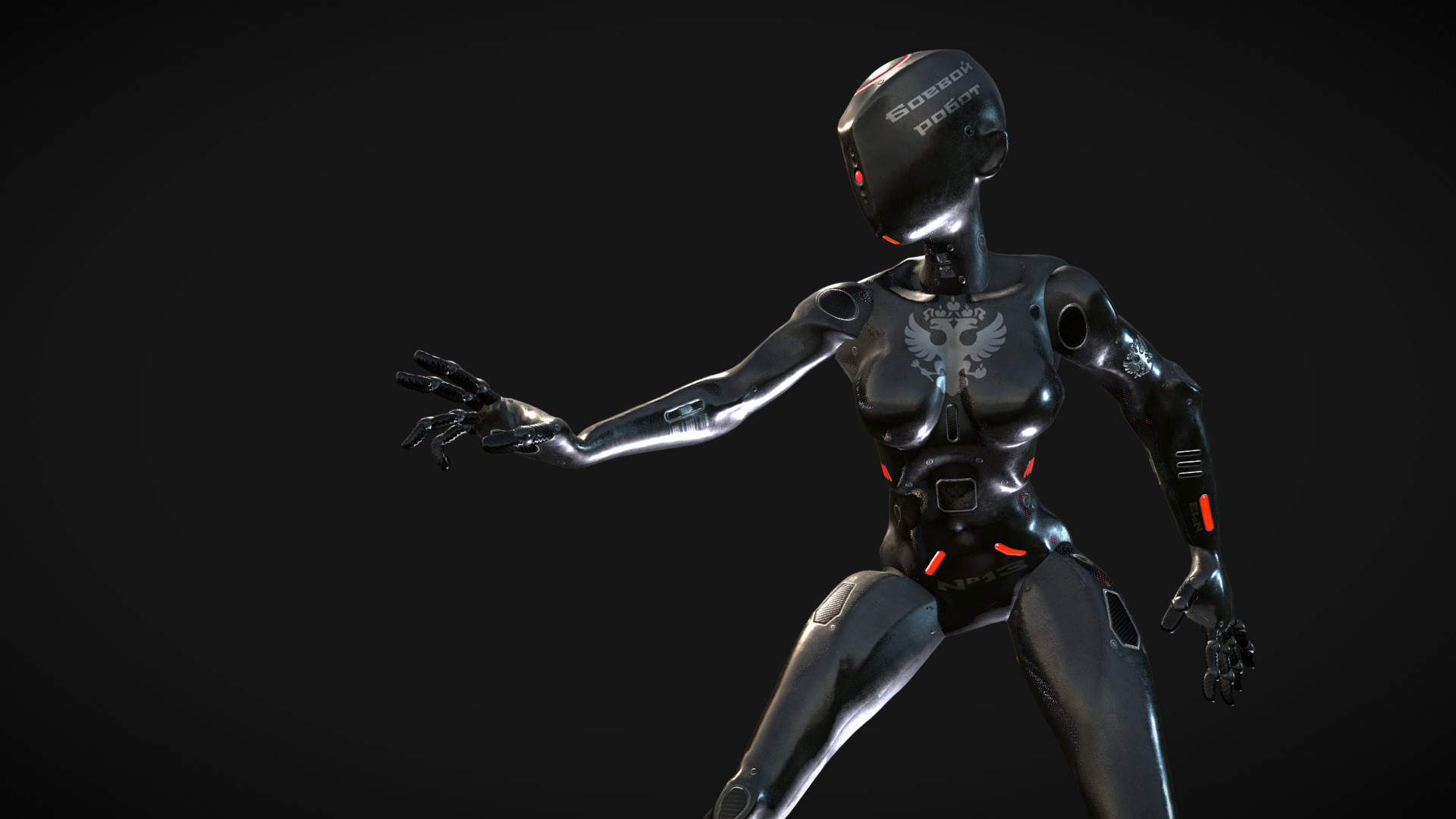 ArtStation - N°13 Боевой робот: Stylized female Robot
