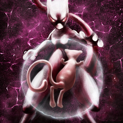 ArtStation - Mew vs MewTwo