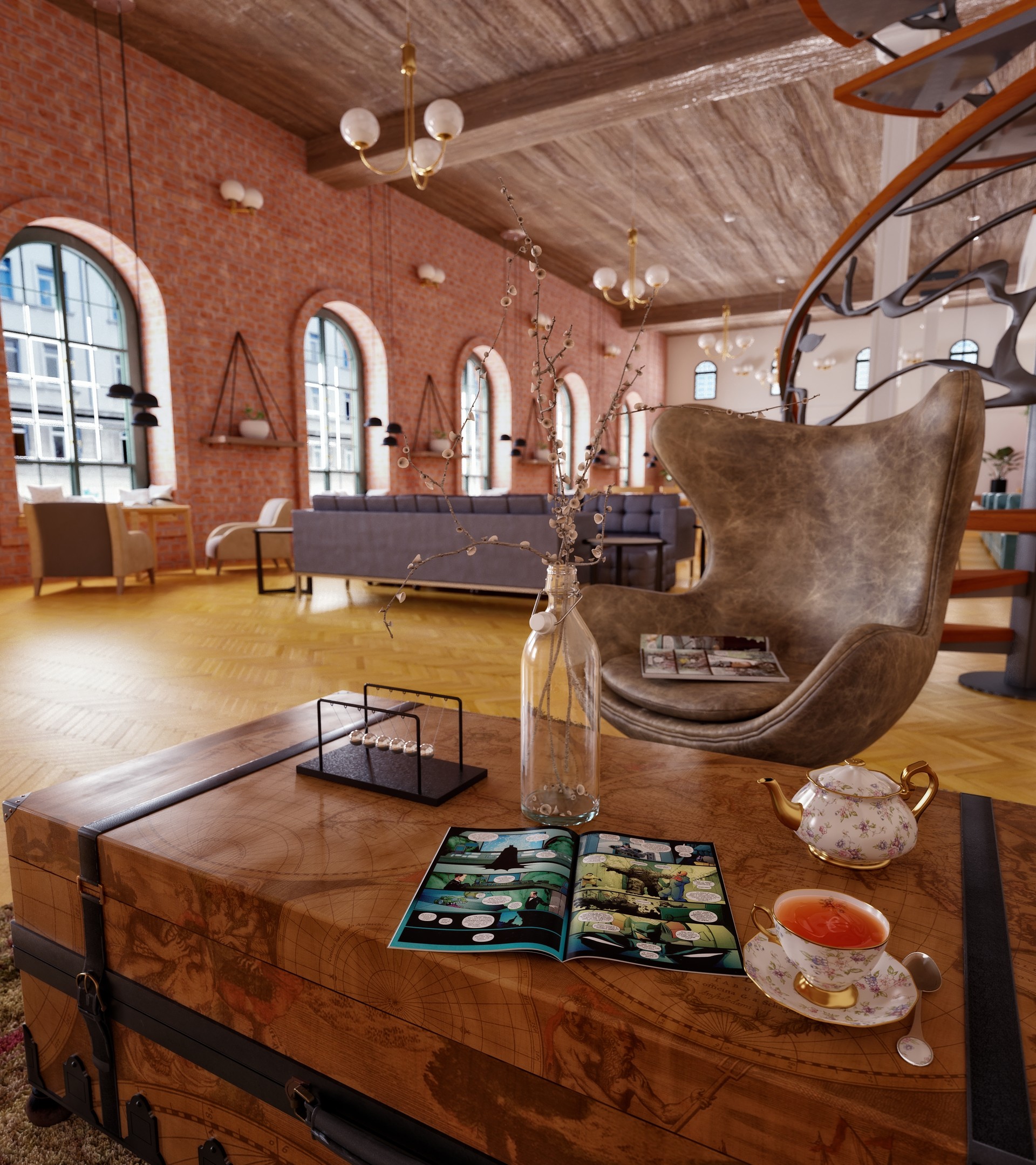 ArtStation - Majestic Garfield Café