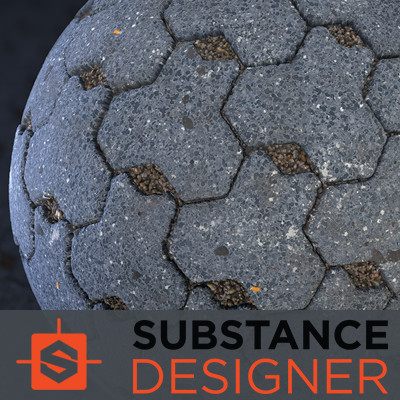 ArtStation - Eco Tri-Hex Pavers - Substance Material
