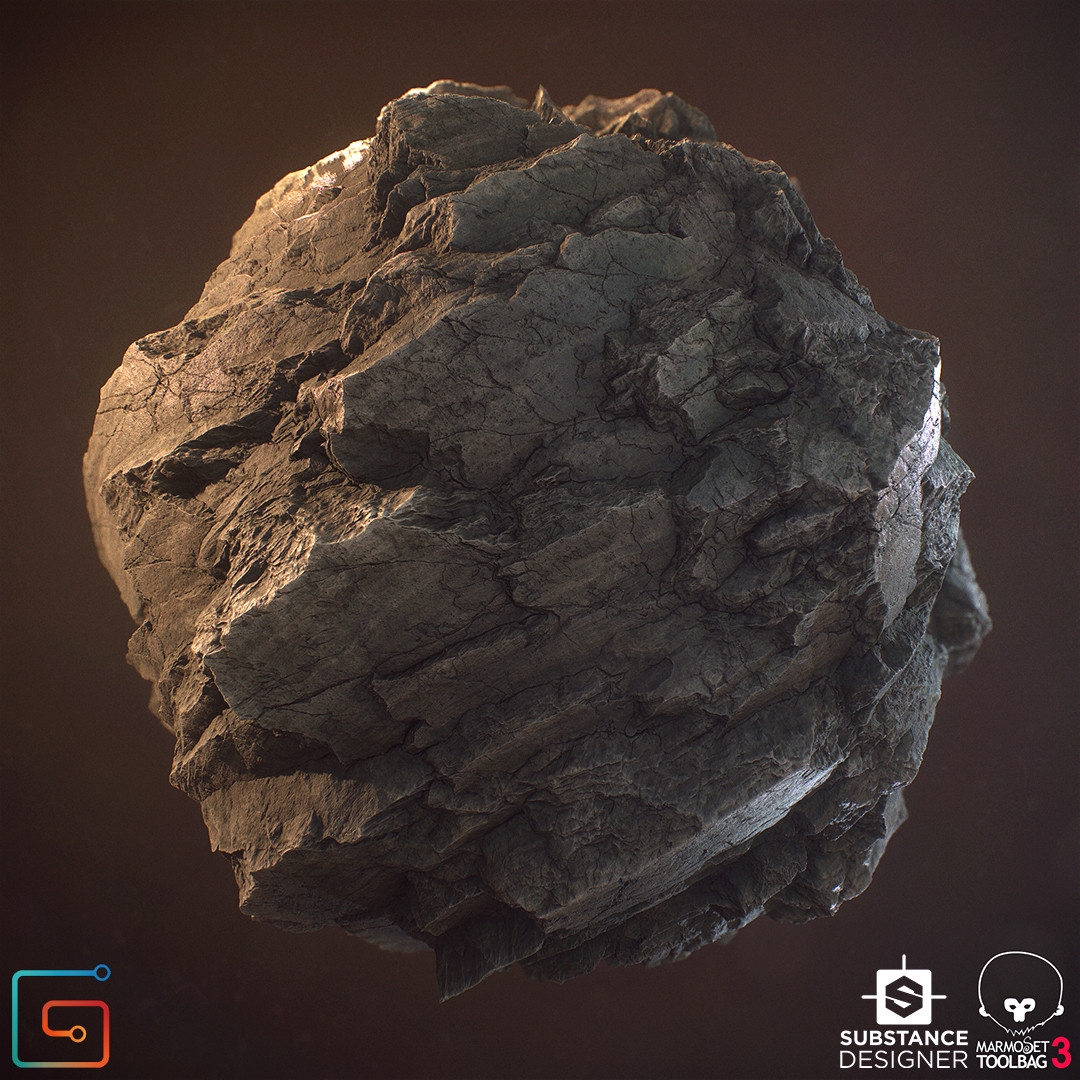ArtStation - Granite Cliff - Substance Designer Material