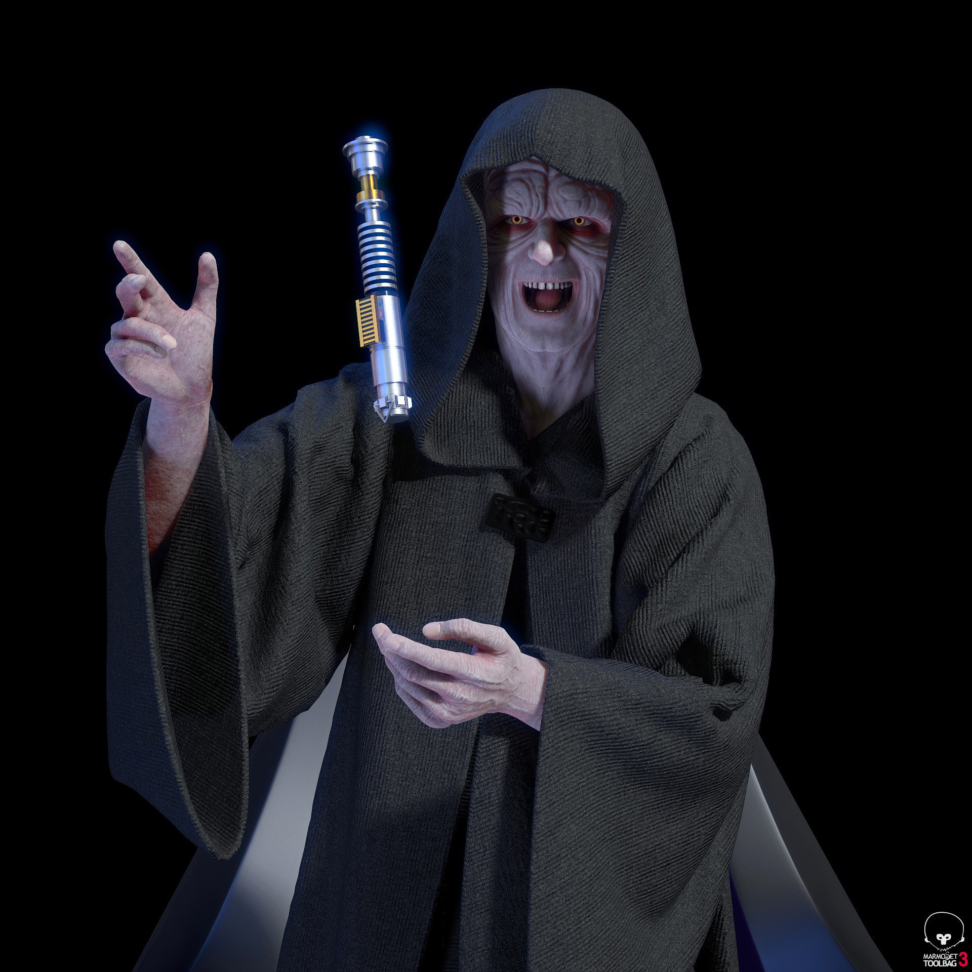 ArtStation - blender 3D character creation -1- STAR WARS emperor ...