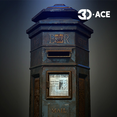 ArtStation - Retro mailbox — 3D props