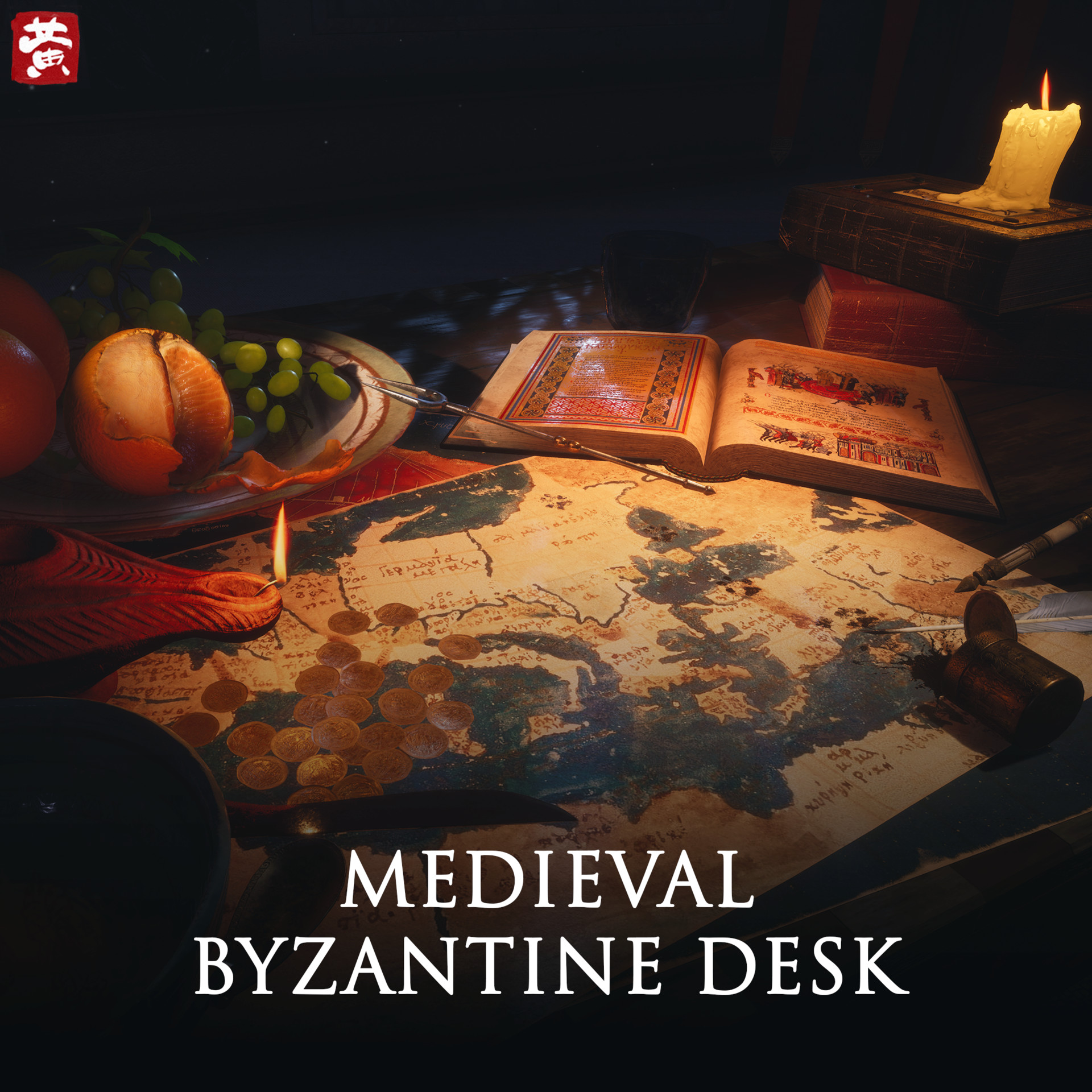 ArtStation - Medieval Byzantine Desk
