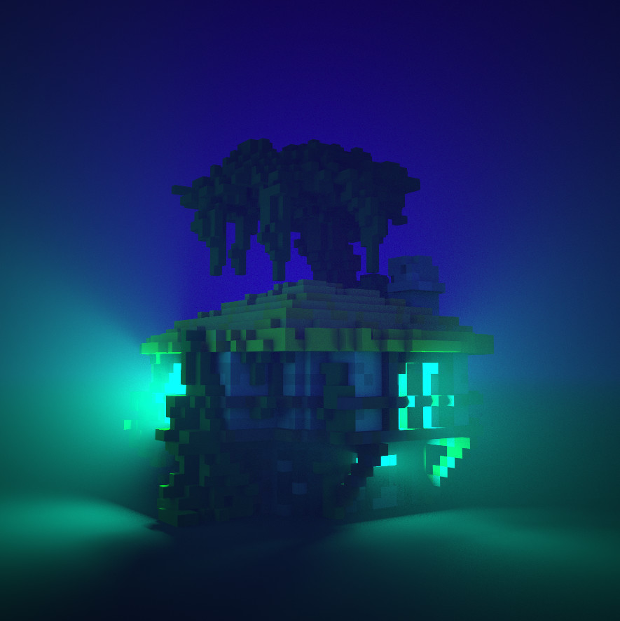 ArtStation - Simple voxel forest house