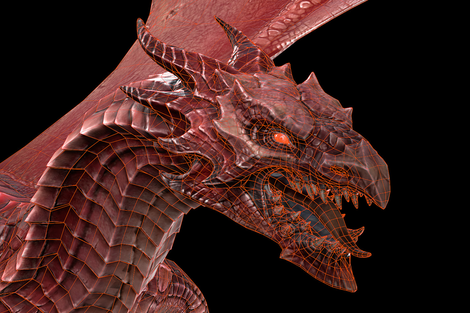 ArtStation - Dragon for KalqueLord ‏Retopology