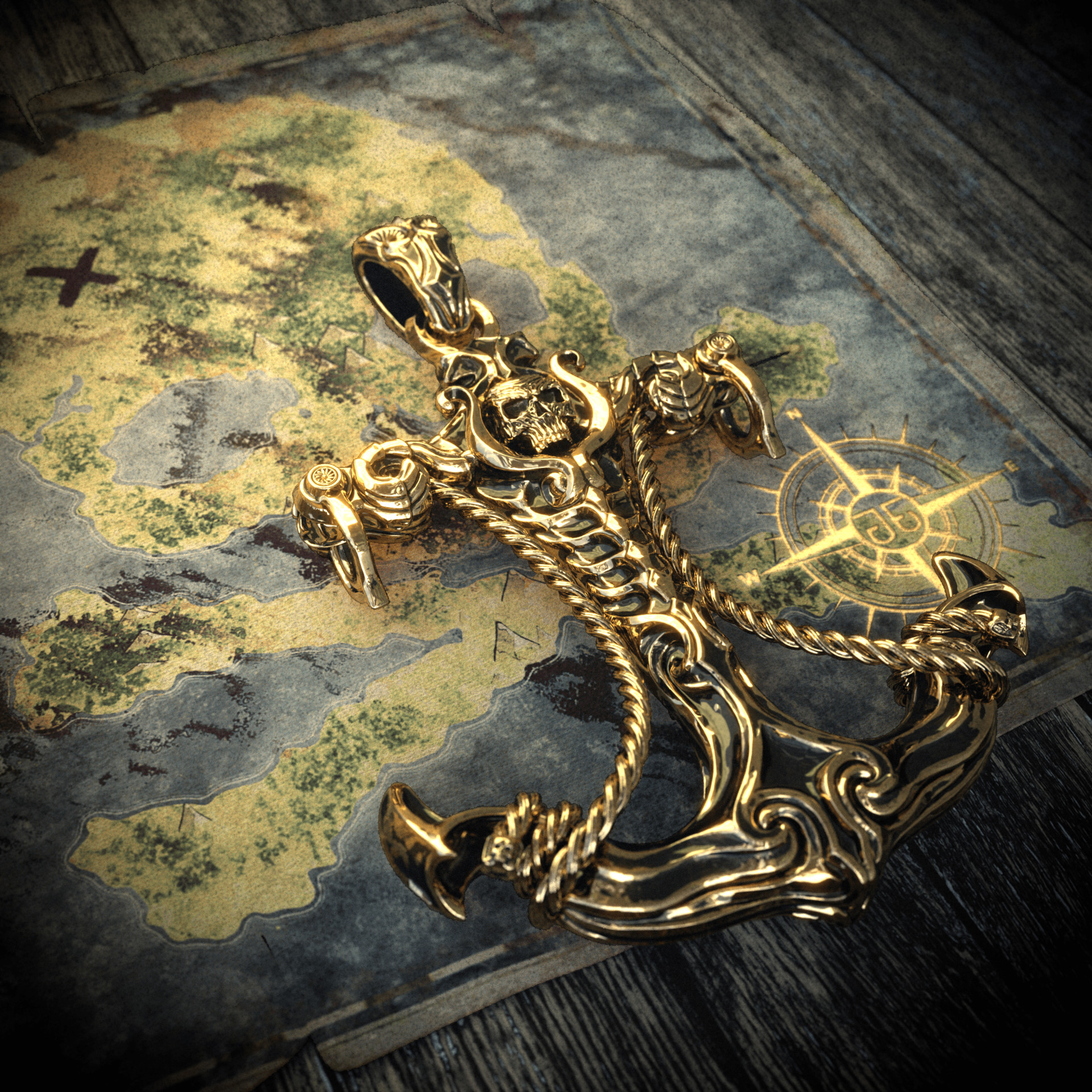 ArtStation - Dead man's anchor pendant