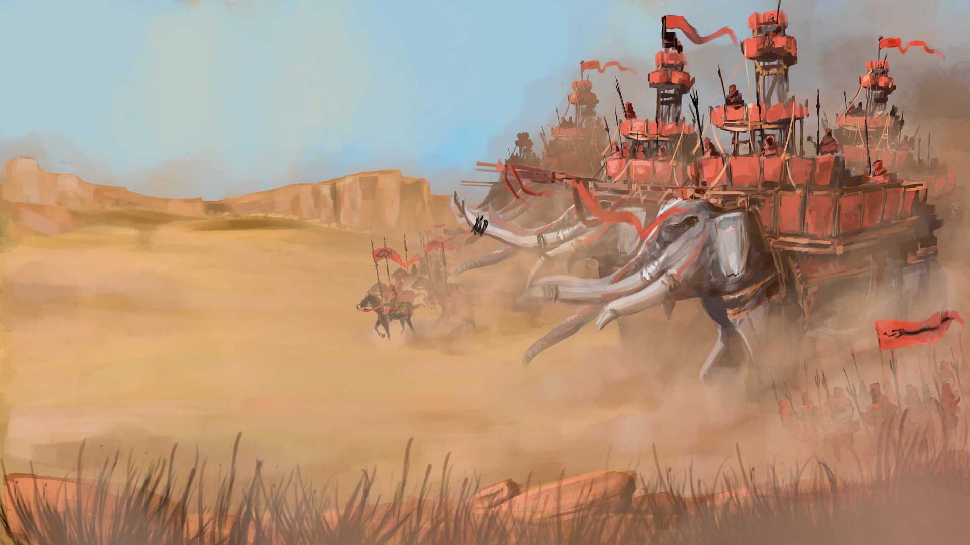 Coffee Time - Prepare Mumak for war -Tolkien's World - illustration ...