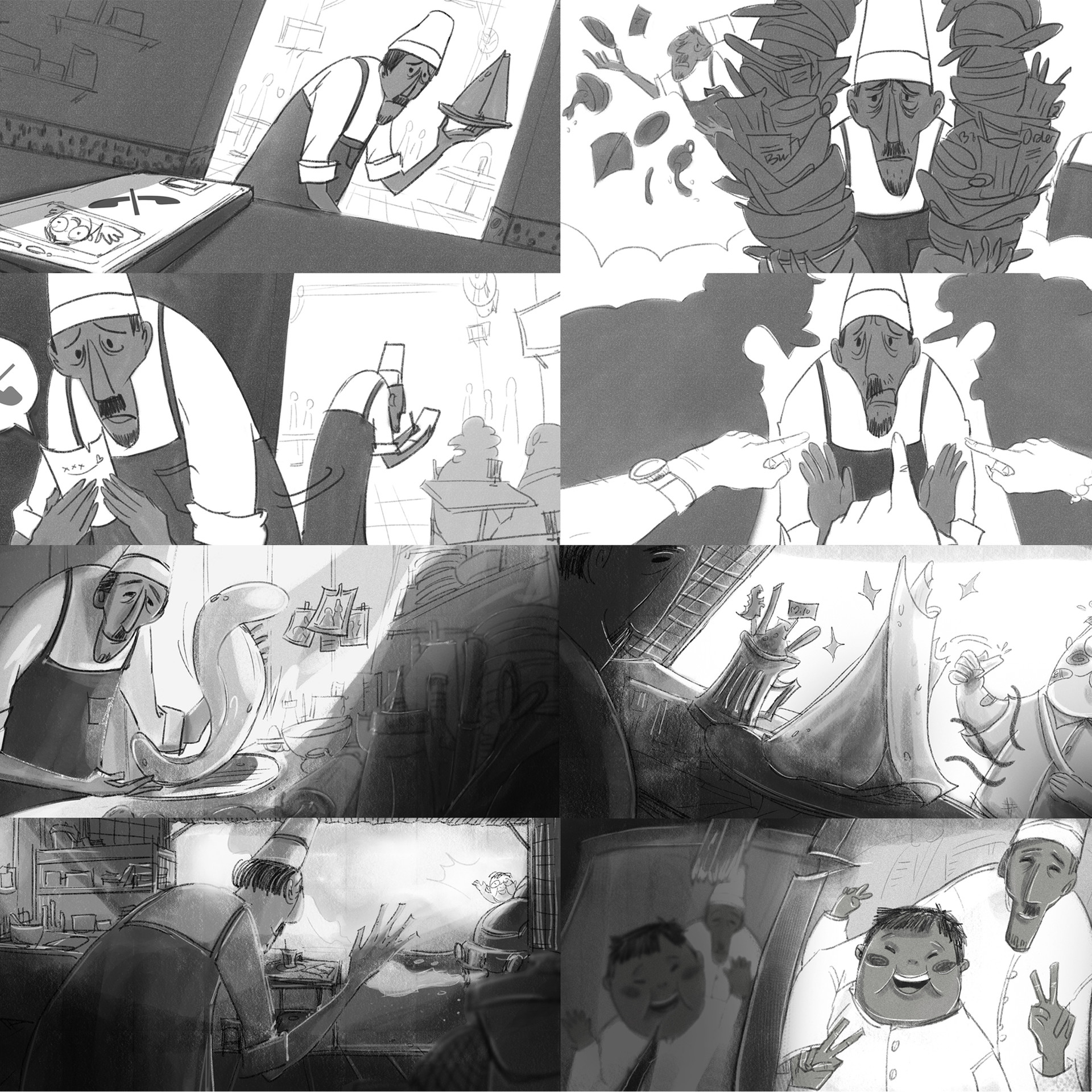 ArtStation - MAMAK Story Boards Progression