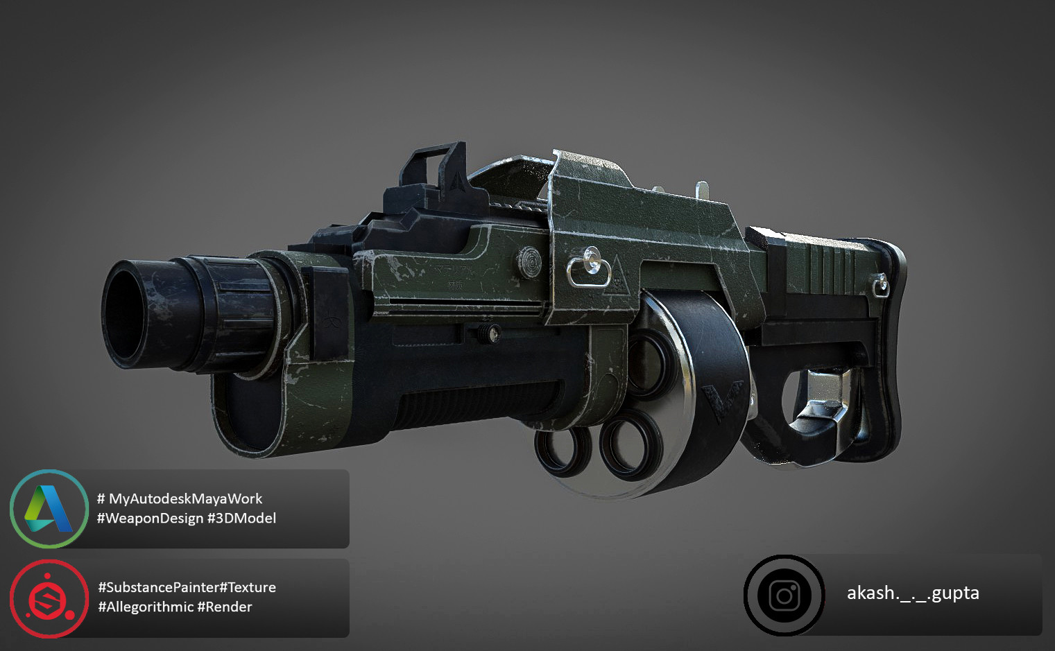 ArtStation - Gun 3D model