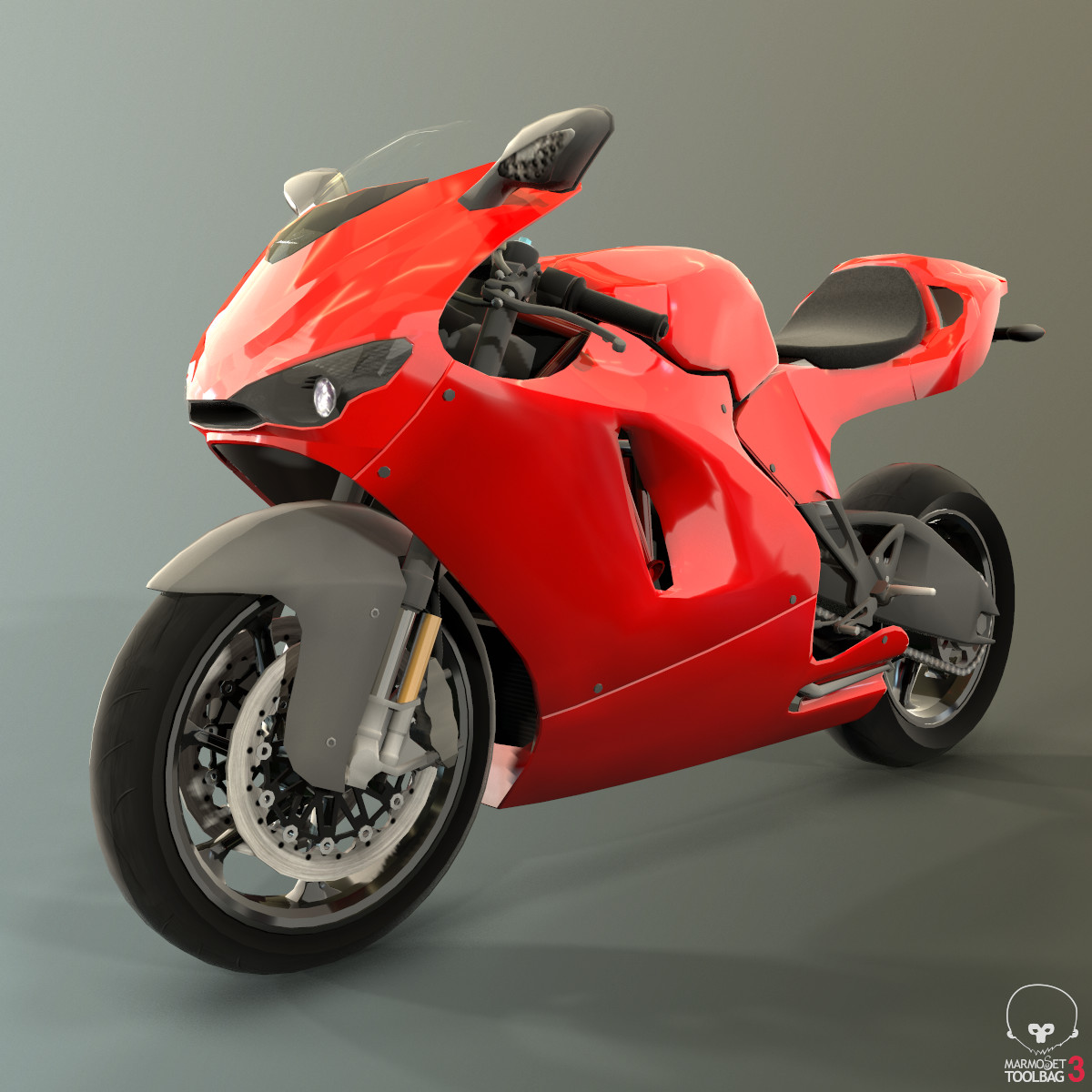 ArtStation - Ducati Desmo Low Poly 3D Model
