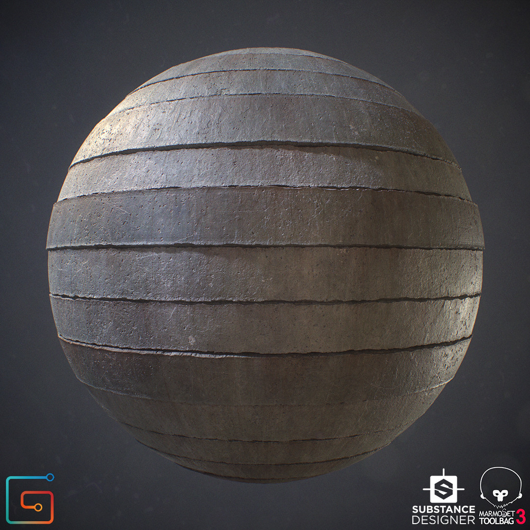 ArtStation - Layered Concrete - Substance Designer Material