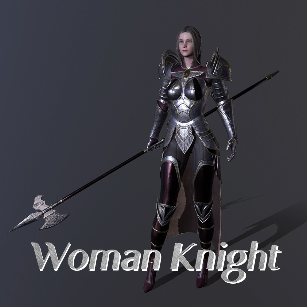 ArtStation - [Woman knight] 3D Modeling