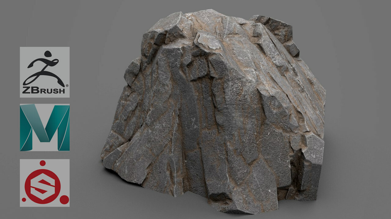 ArtStation - How to make rocks with Zbrush, Maya, and Substance Painter