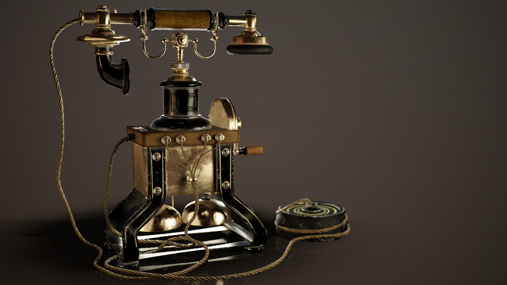ArtStation - Game ready prop - L.M. Ericsson Skeletal Desk Telephone ...