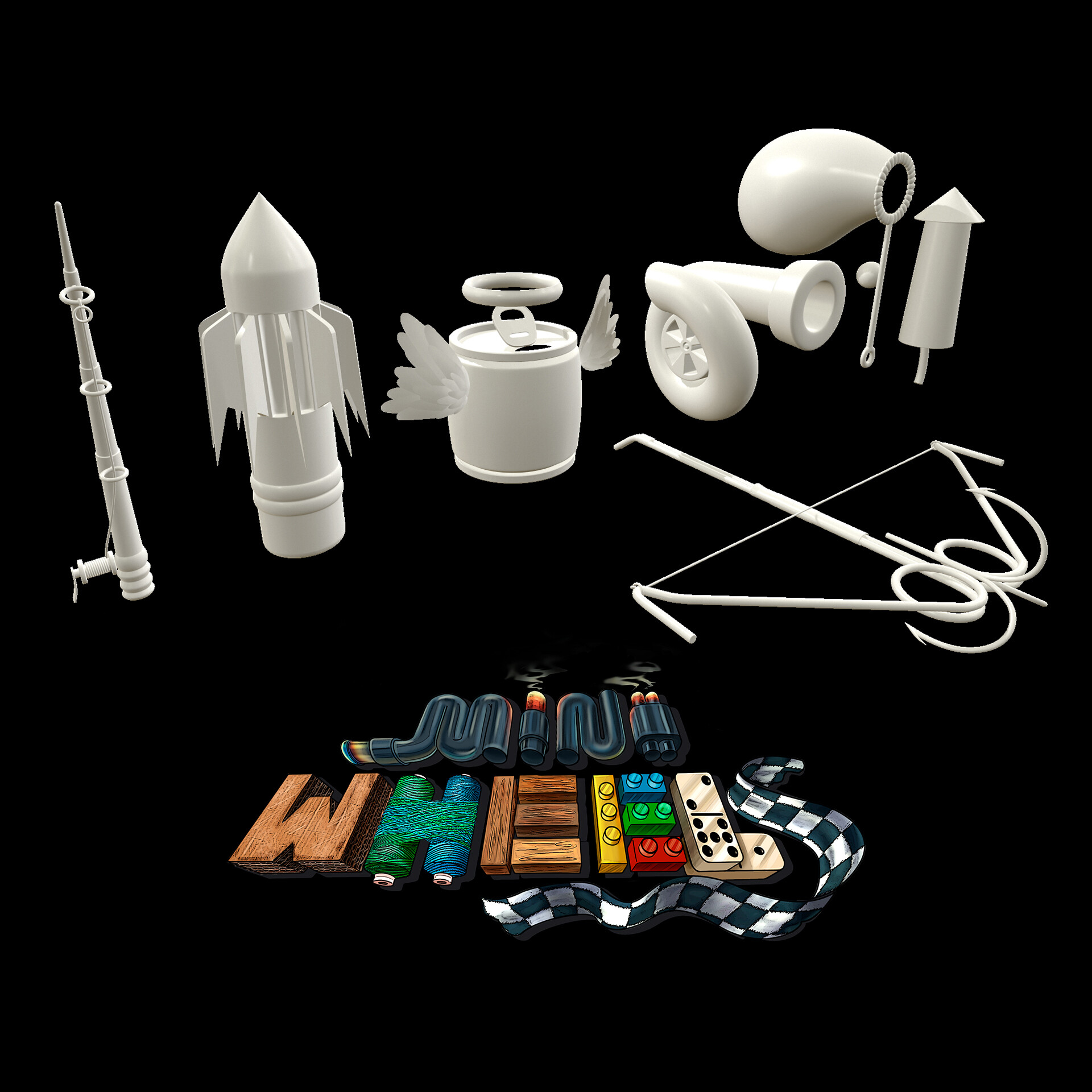 ArtStation - Mini Wheels - Games Assets Power Ups