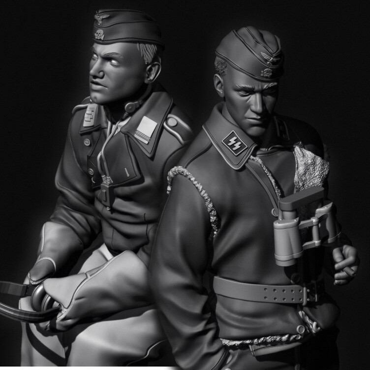 ArtStation - Waffen-SS tank officers Kharkov set