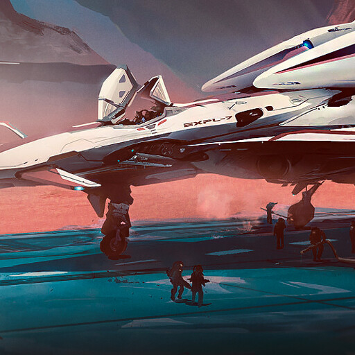 ArtStation - Spacecraft take off - design concept.