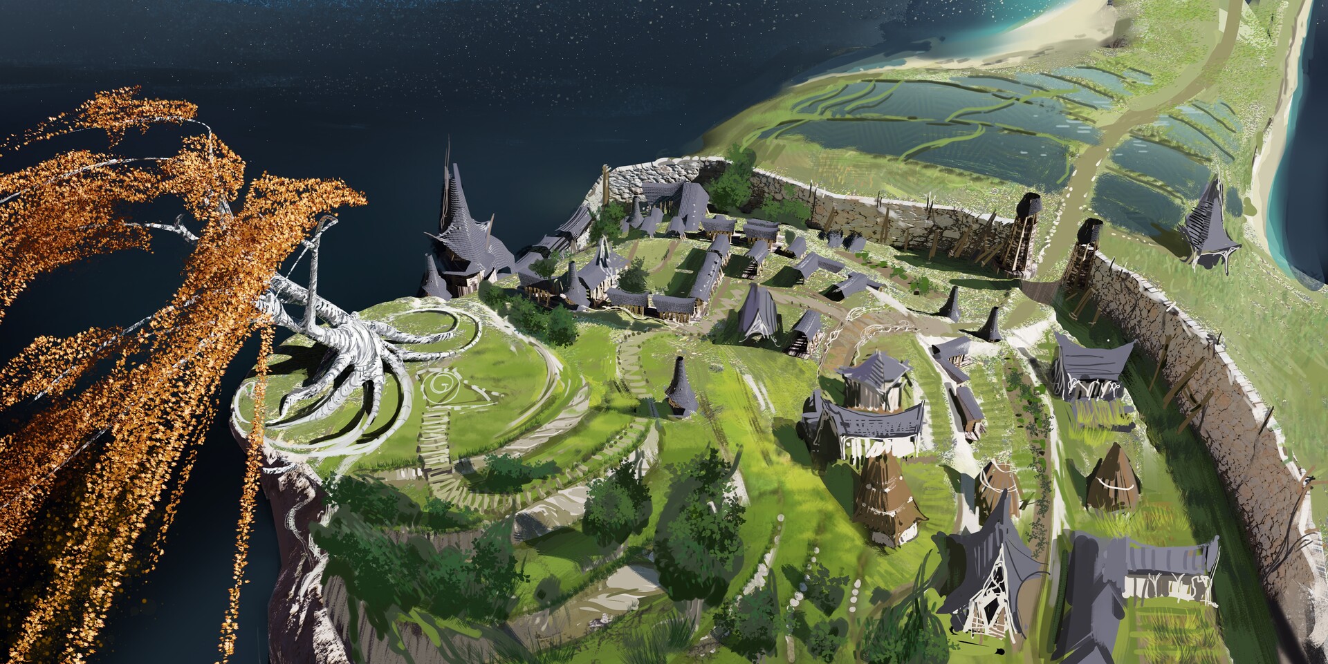 ArtStation - Ionian village for "Awaken" cinematic