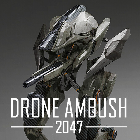 ArtStation - Drone Ambush 2047 - Infantry & Recon Droid Concepts
