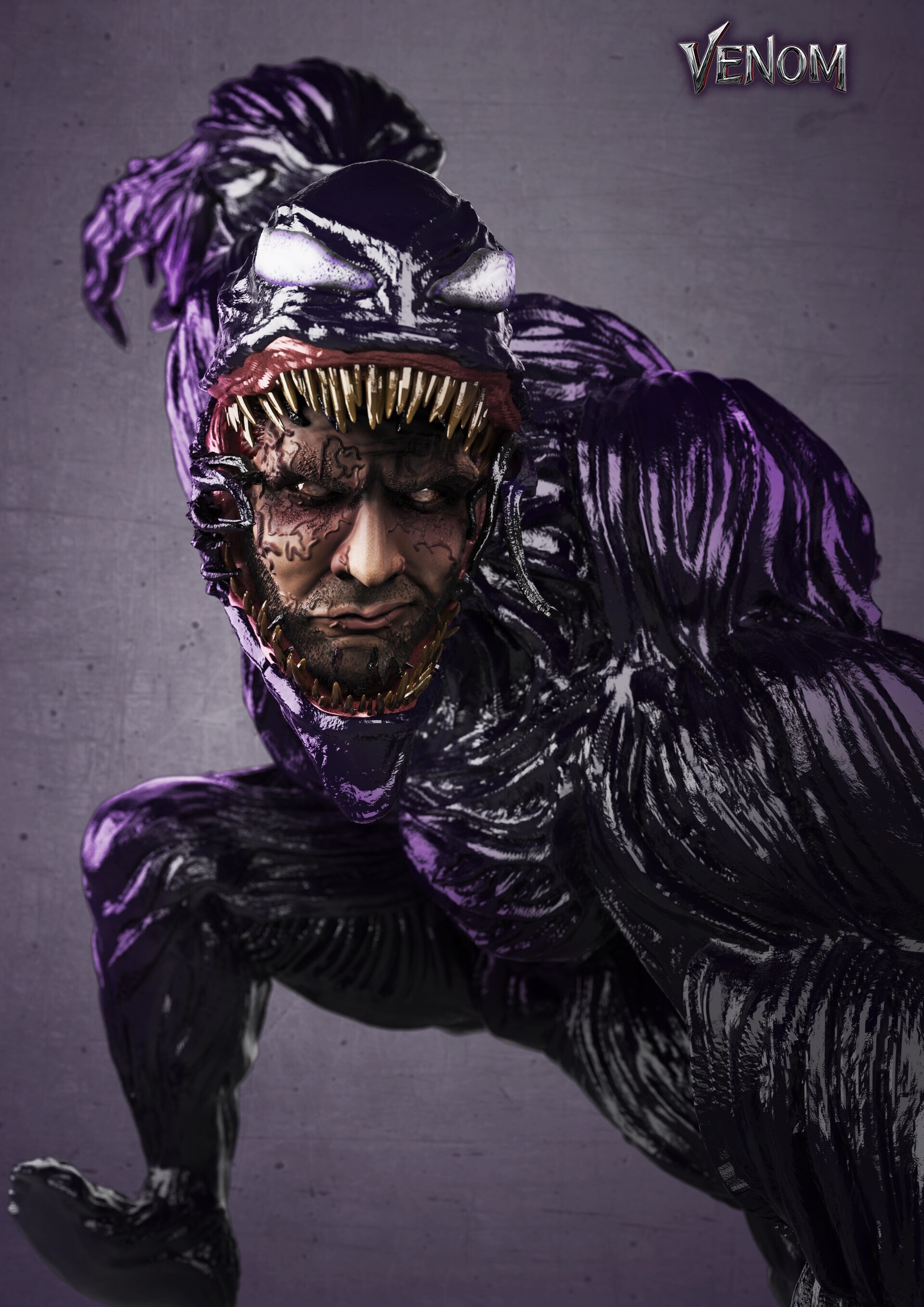 ArtStation - venom face open ver.