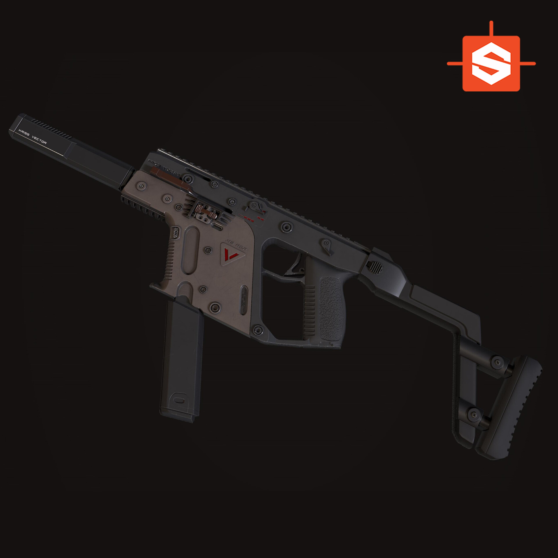 ArtStation - Kriss Vector .45 ACP - Substance Designer