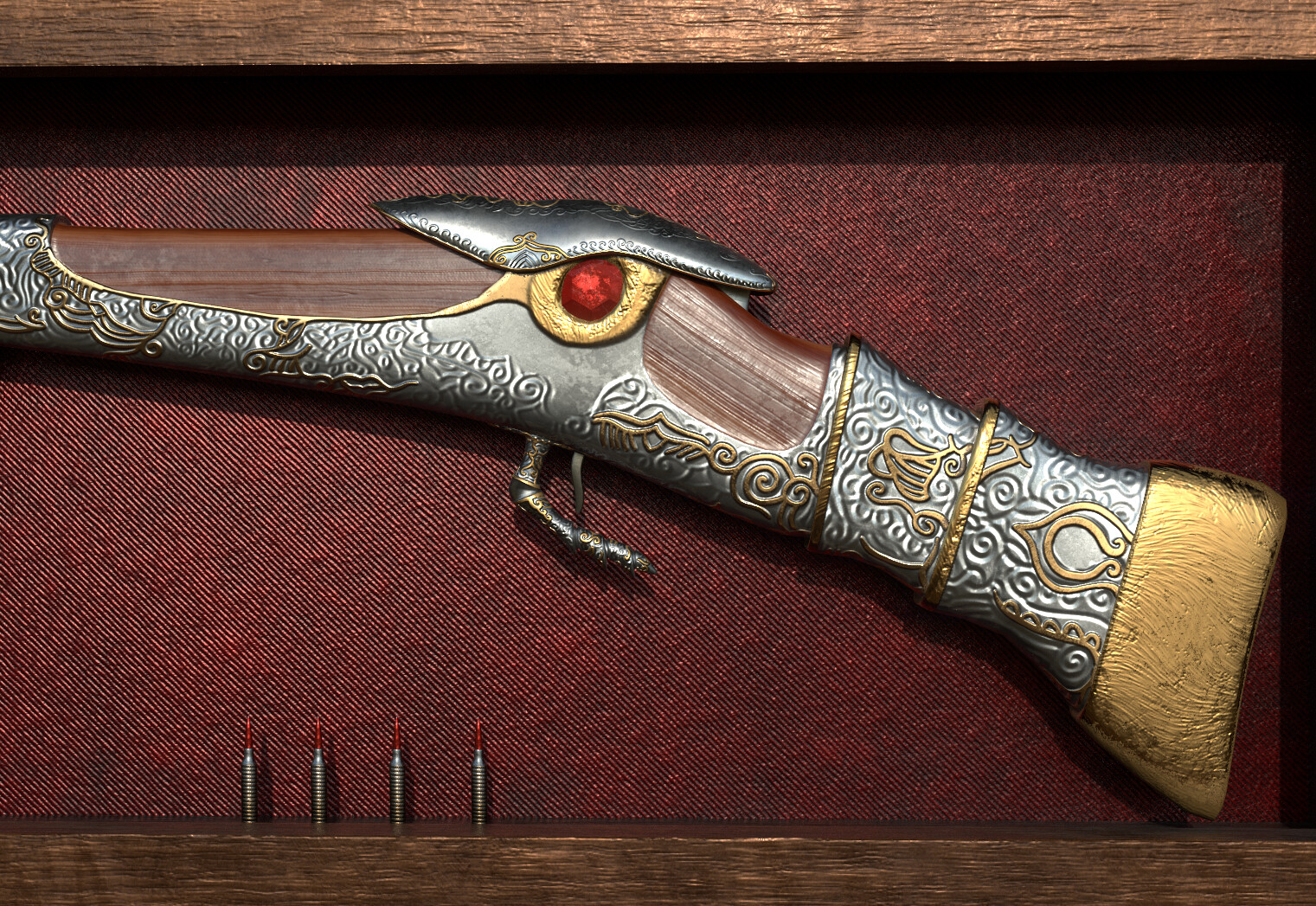 ArtStation - Silver Fantasy Rifle