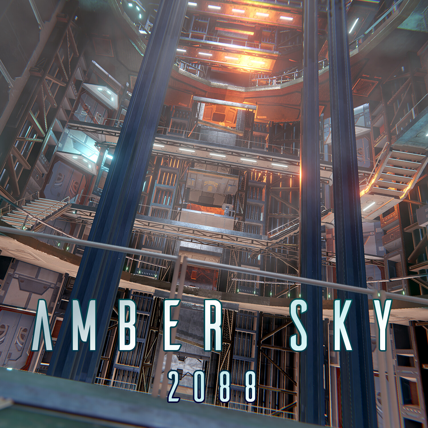 ArtStation - Amber Sky 2088 Beanstalk Tunnel