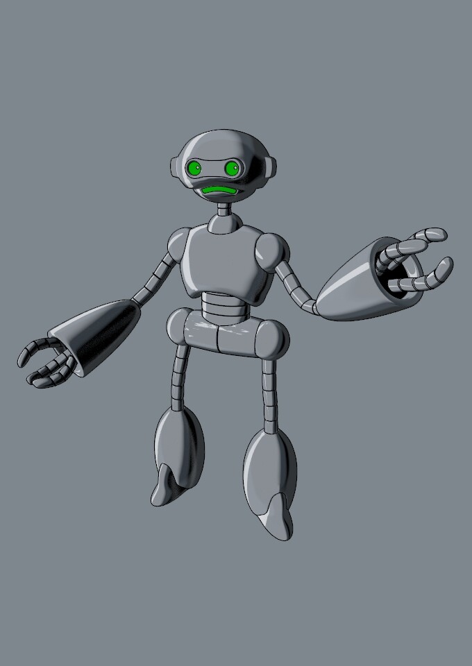 ArtStation - Toon shaded Fugitoid from TMNT