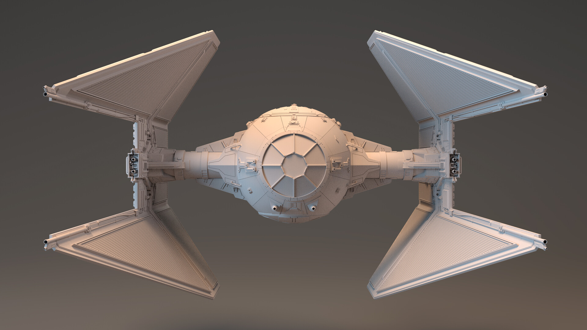 ArtStation - TIE Interceptor (Star Wars): Fully SubD + Wireframes ...