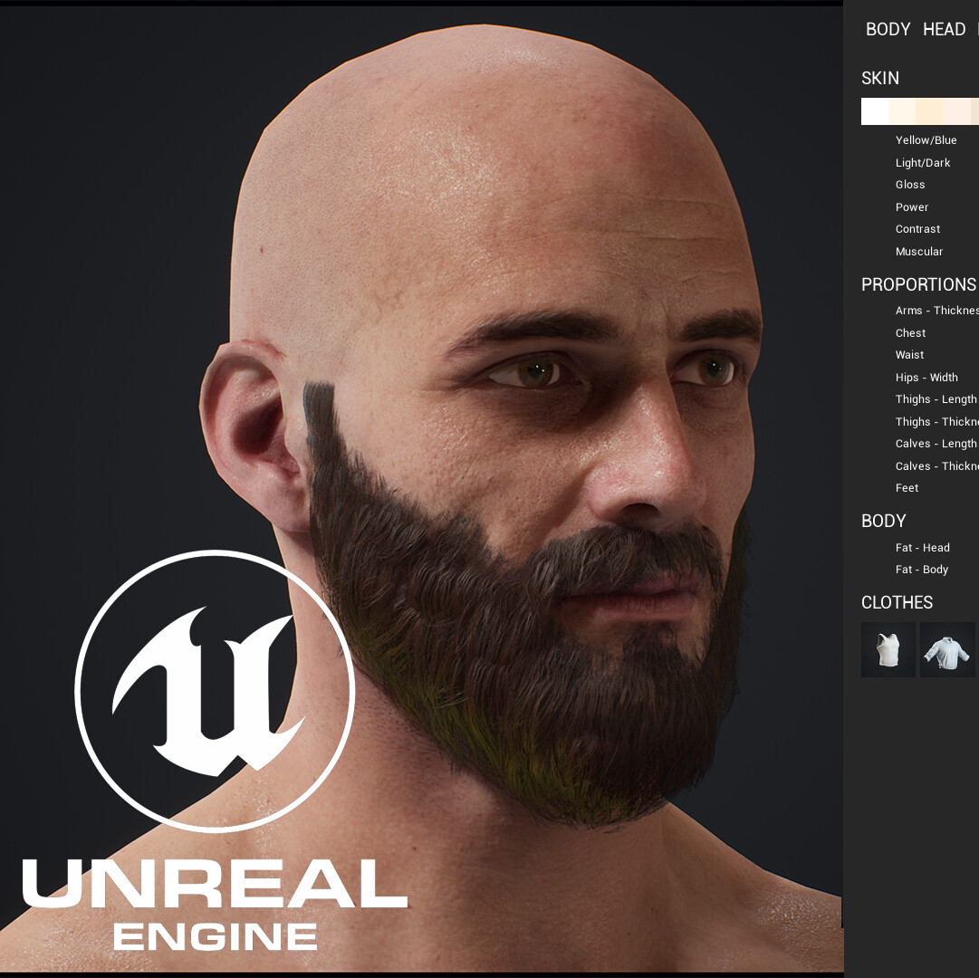 ArtStation - Character Customization - Male (UE4)