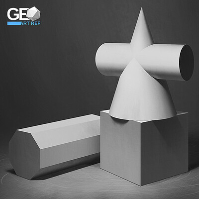 Geo Art Ref - Primitive Shape Study 3