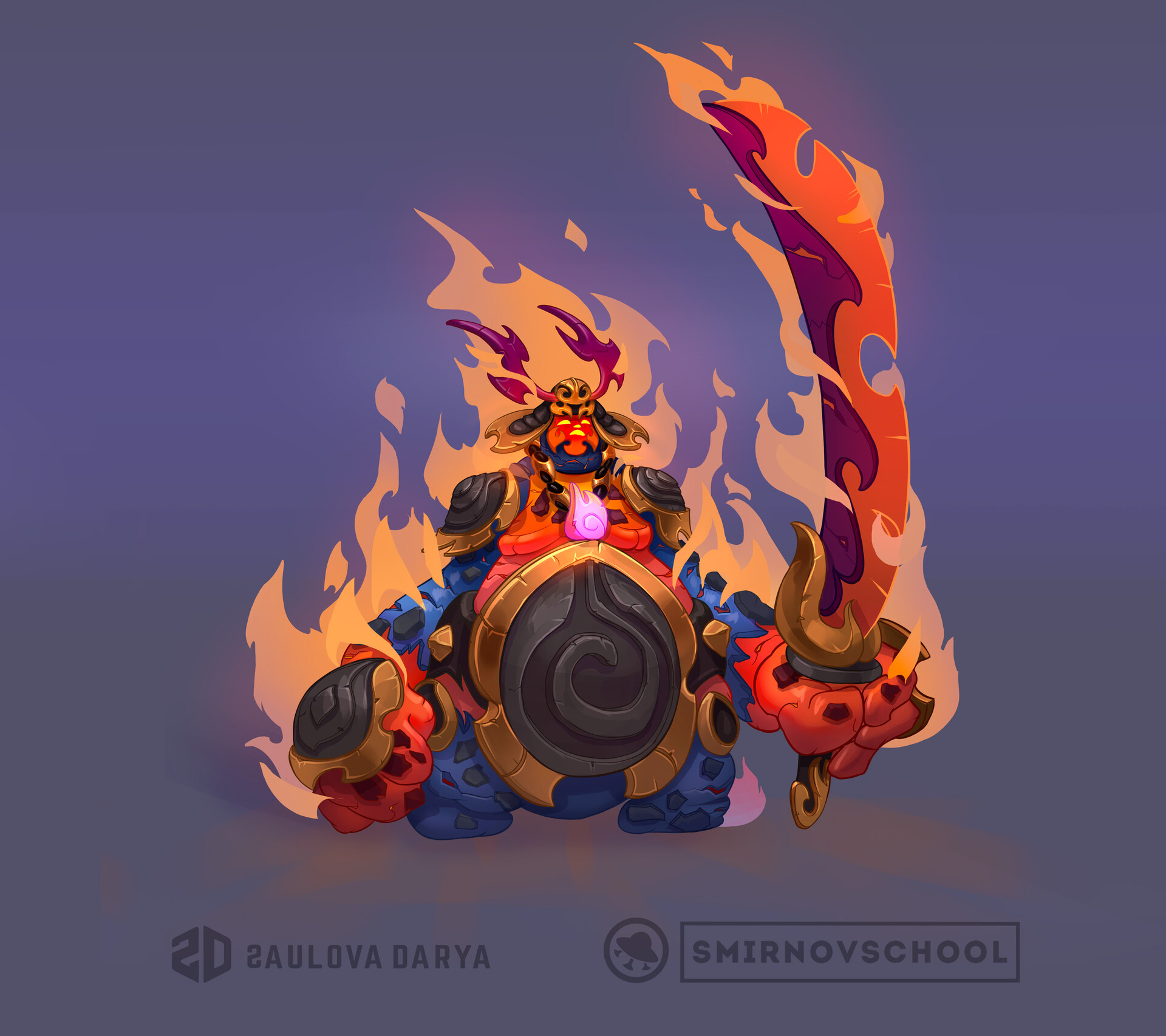 ArtStation - Elemental Samurai