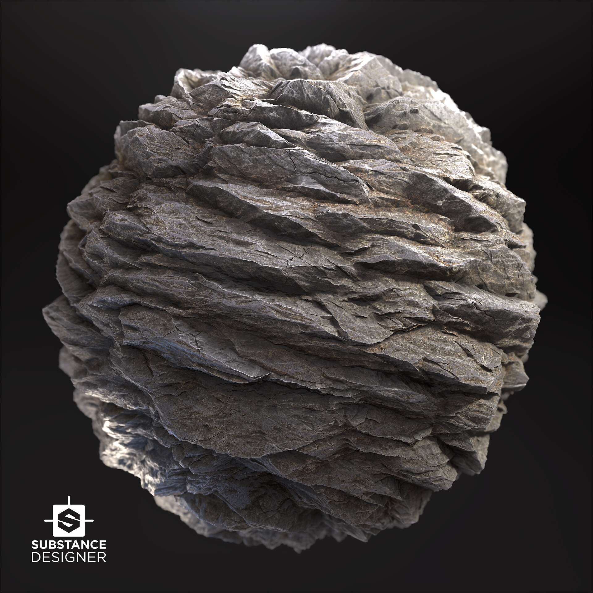 ArtStation - Jagged Rock Material - Substance Designer