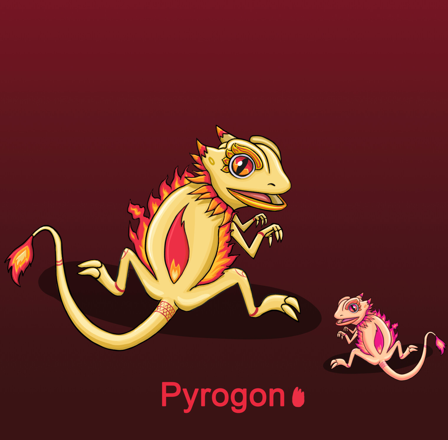 ArtStation - Australian Themed Fakemon Starters - Fire