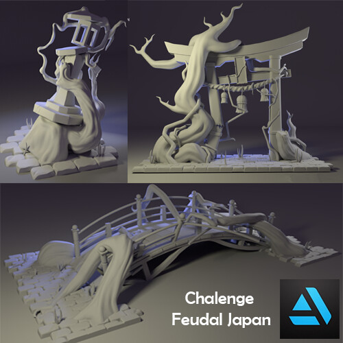 ArtStation - Chalenge Feudal Japan - Prop Art