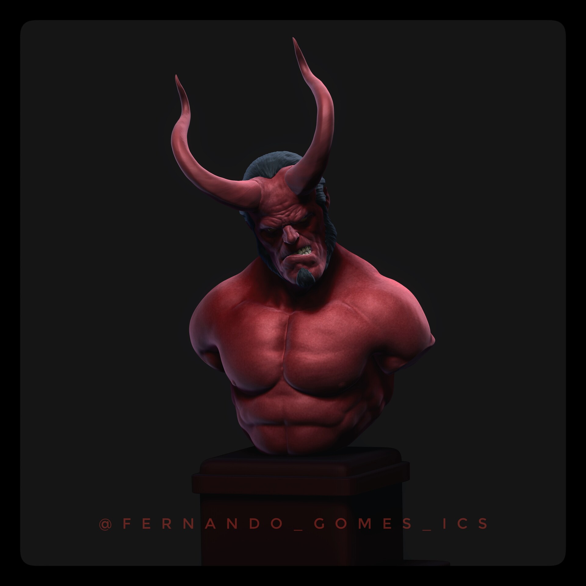 ArtStation - Hellboy Bust, Fernando Gomes FGS