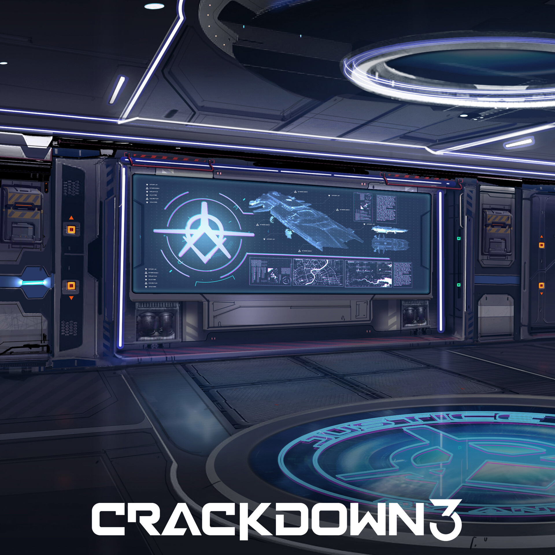 ArtStation - Crackdown 3 - Briefing room
