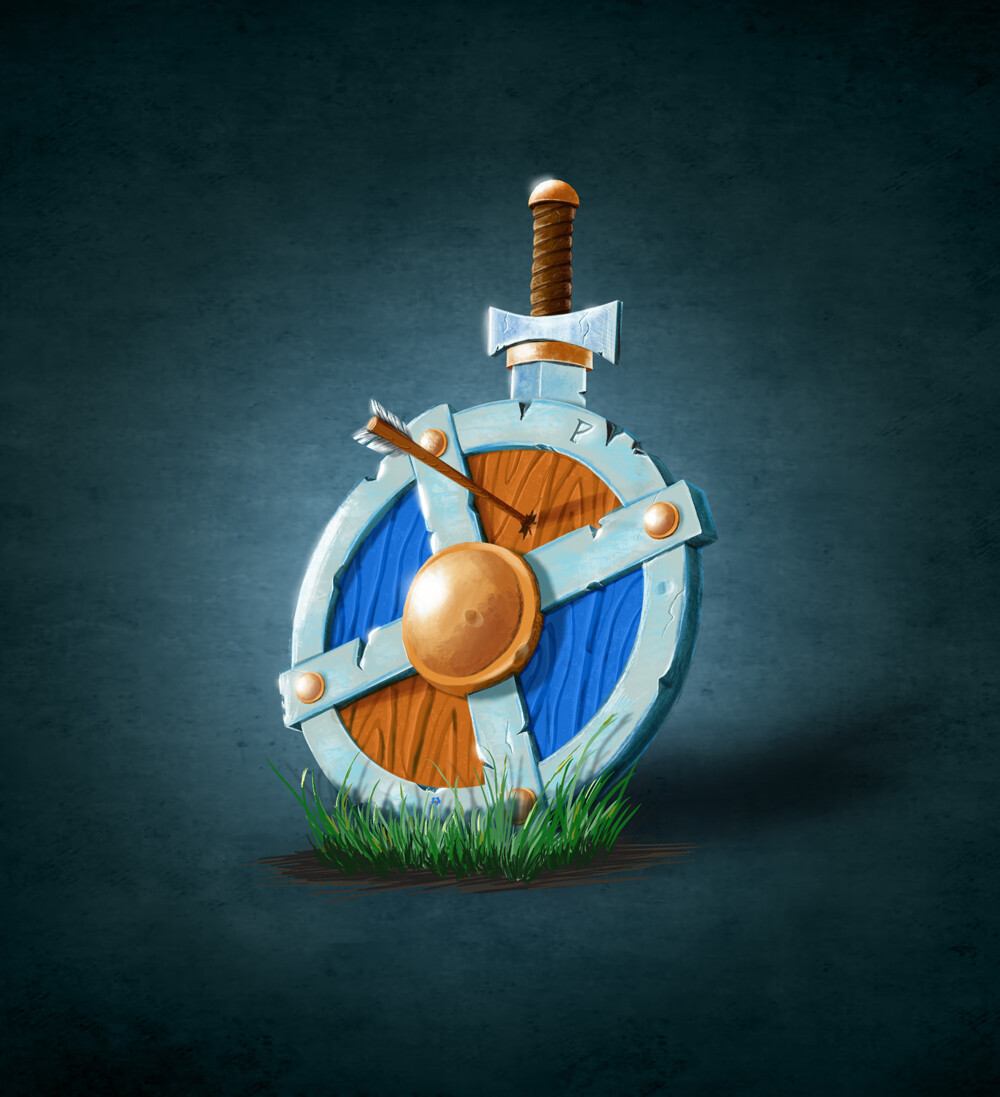 ArtStation - shield and sword