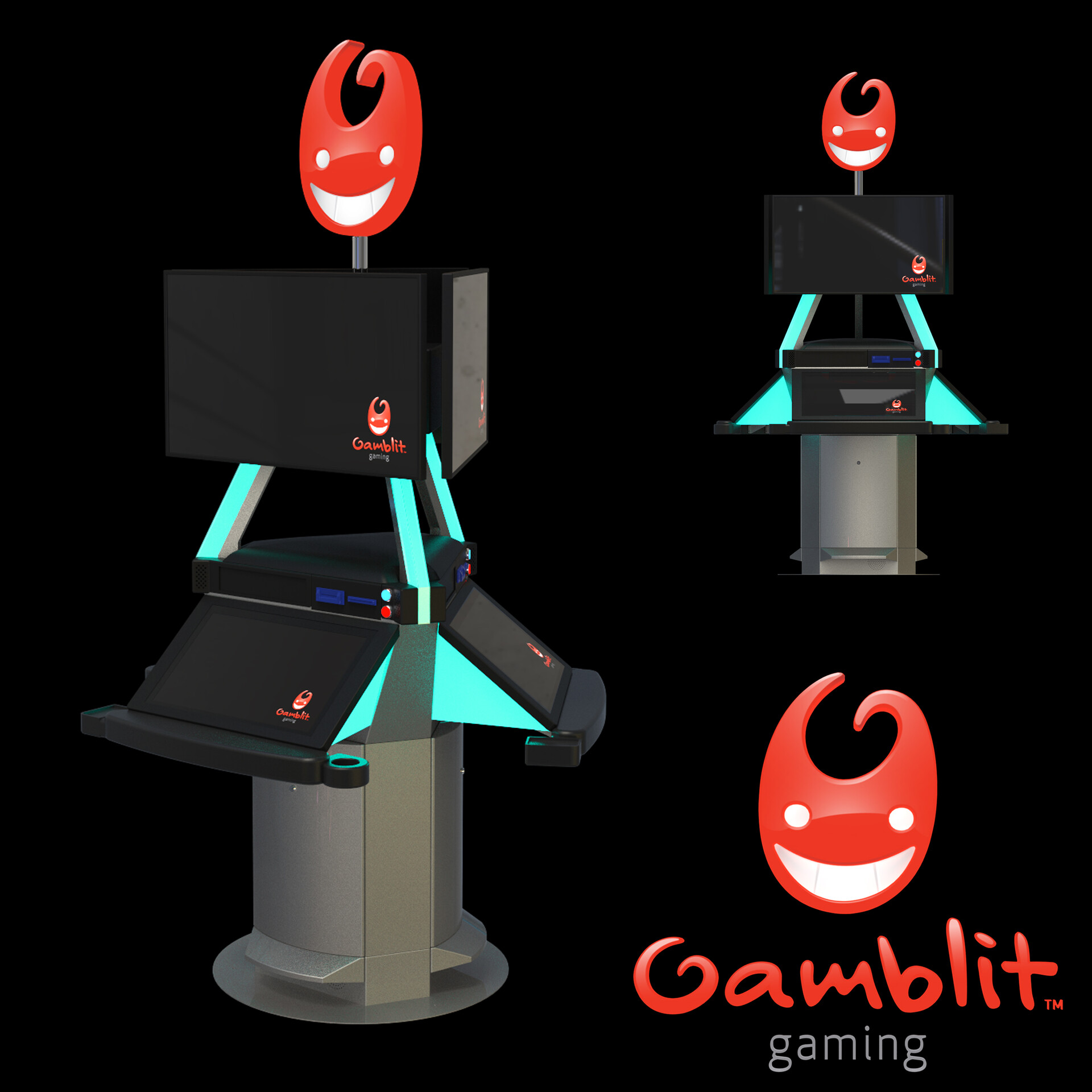 ArtStation - Gamblit Gaming Tri-Station