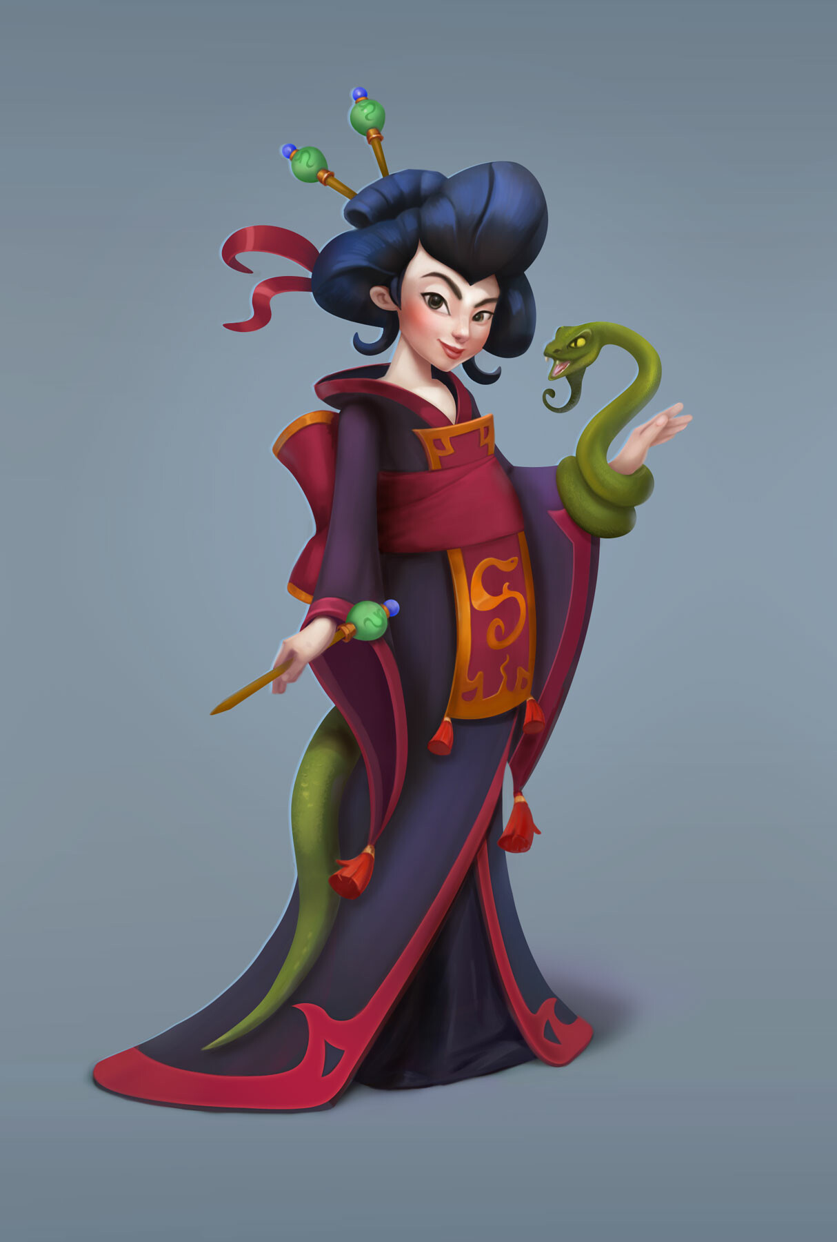 ArtStation - japanese witch