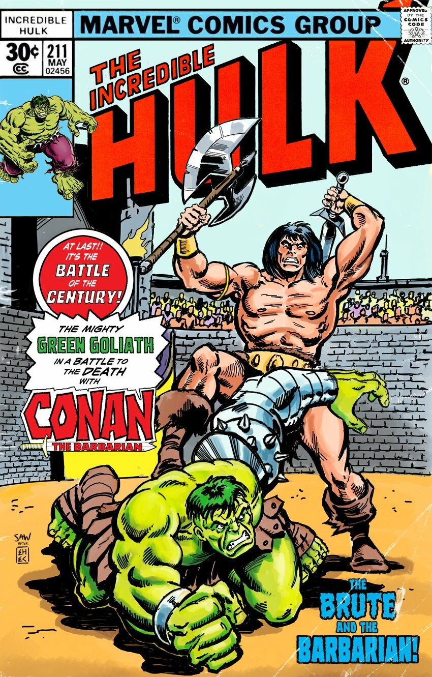 ArtStation - Hulk vs. Conan