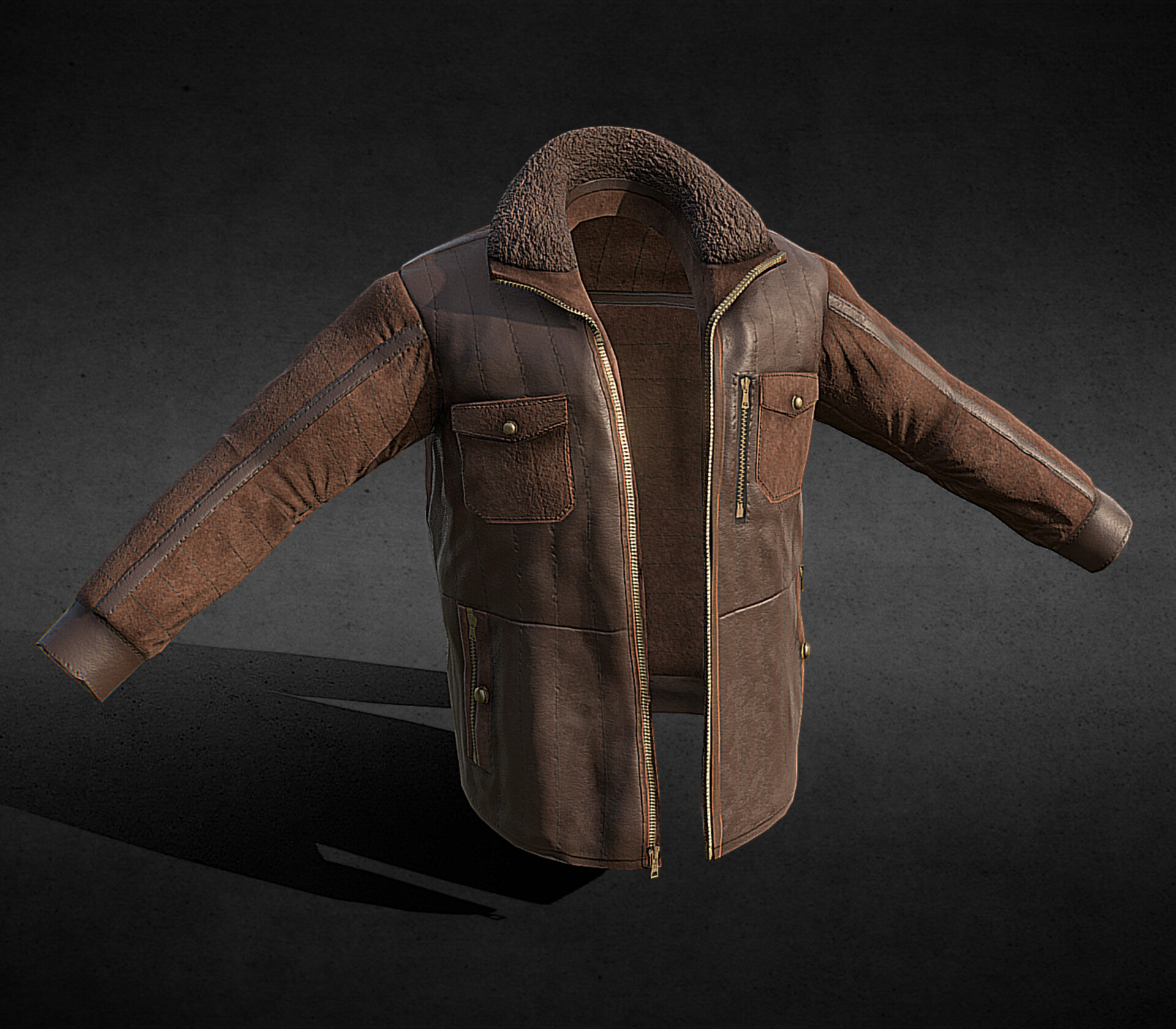 ArtStation - Props - Leather Jacket