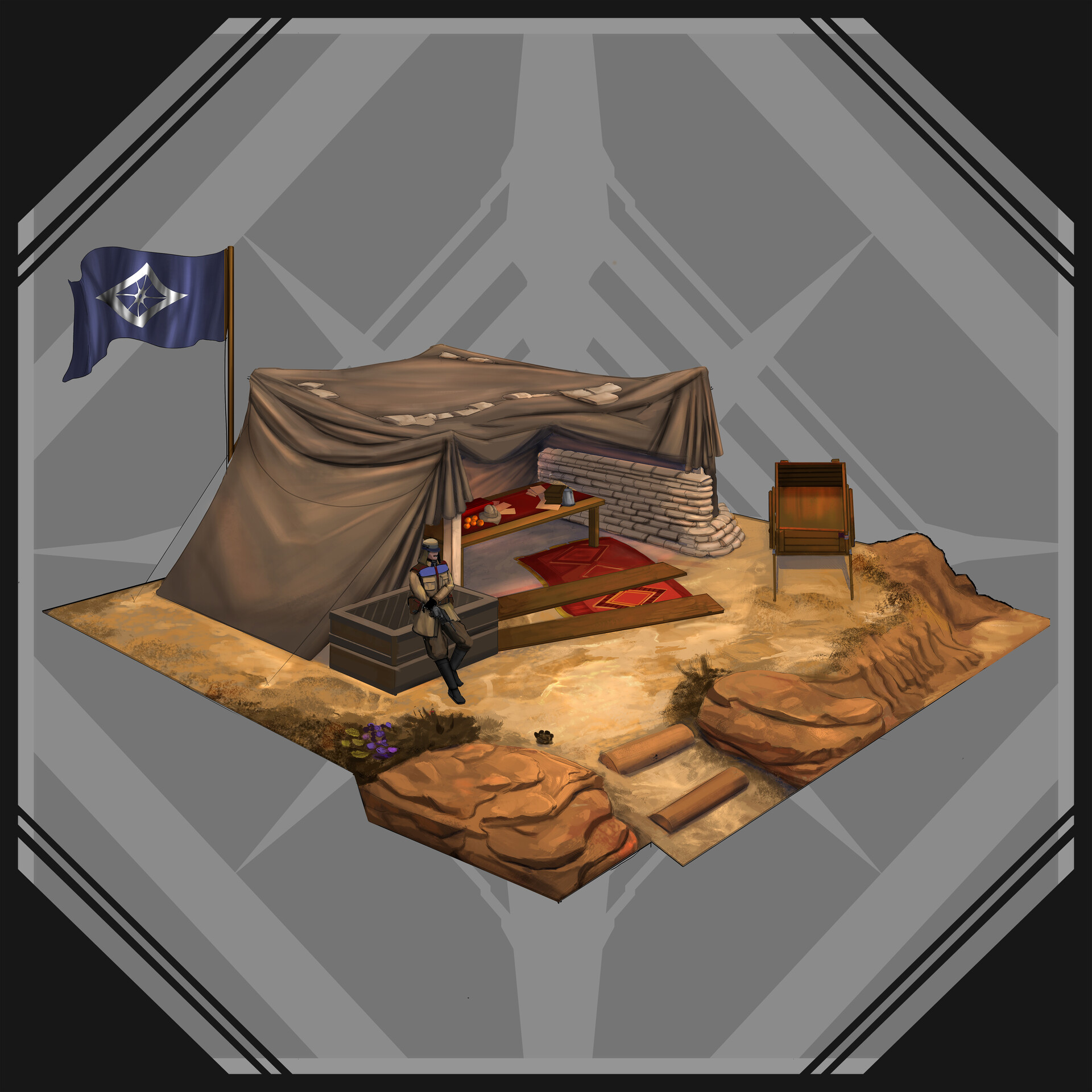 ArtStation - Auralian Expeditionary Force Quartermaster Post