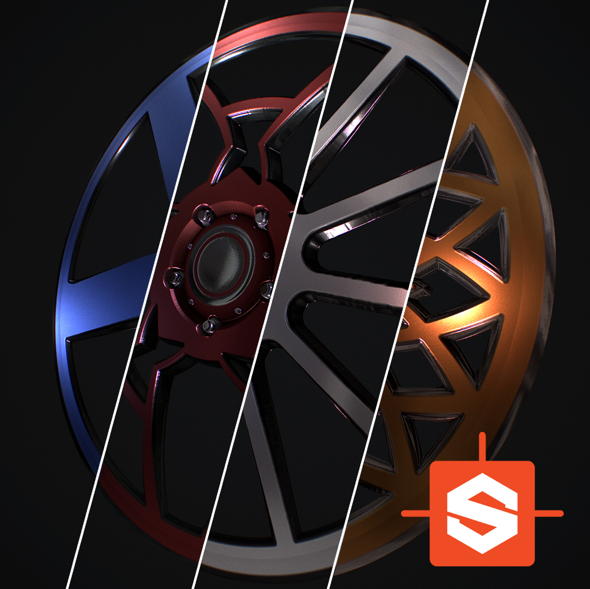 ArtStation - Wheel Rim - Substance Designer