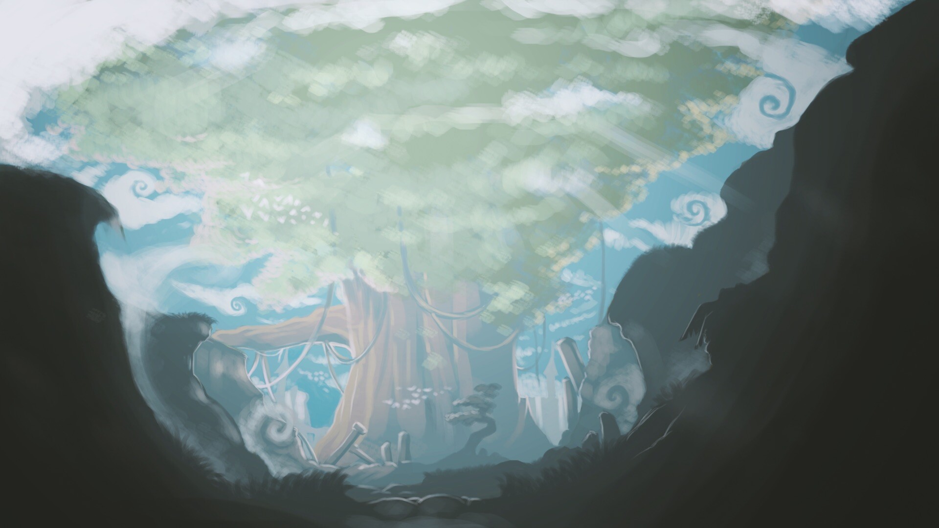 ArtStation - Giant Tree Valley - Landscape