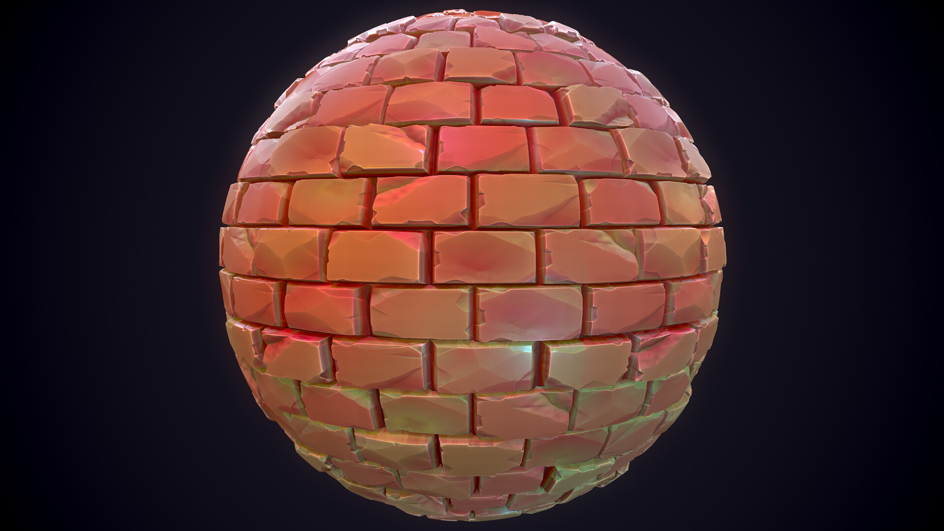 ArtStation - Stylized Brick Wall Material