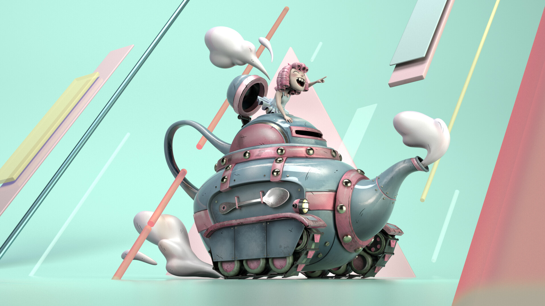 ArtStation - Rolling Teapot