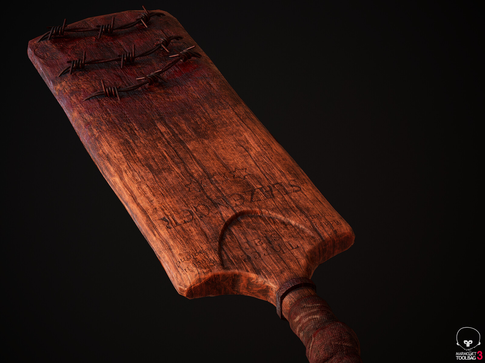 ArtStation - Barbed Wire Cricket Bat