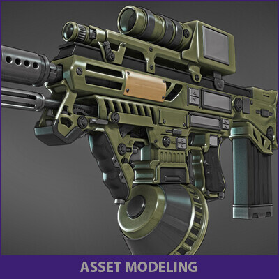 ArtStation - Tony Dawson | OICW Rifle Prototype